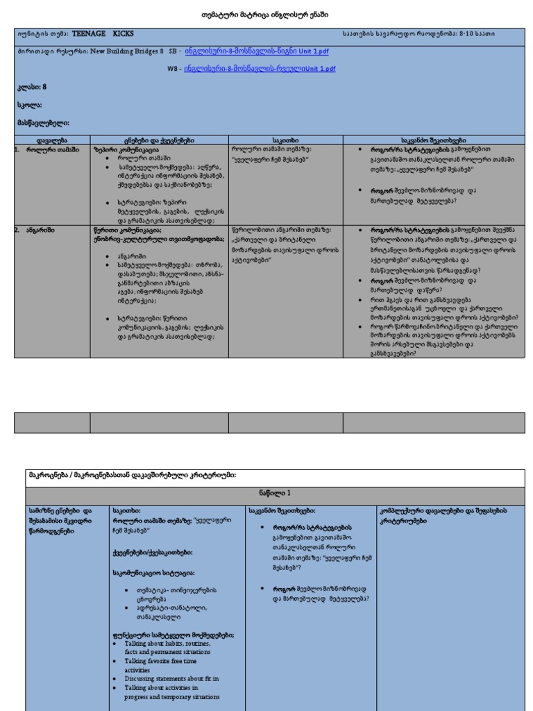 ინგლ. VIII-კლ. NBB-U 1 | PDF