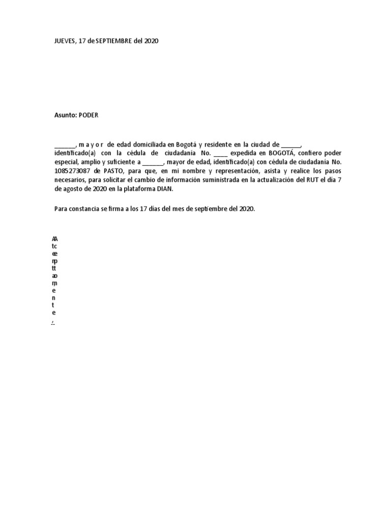 Modelo Apoderado | PDF