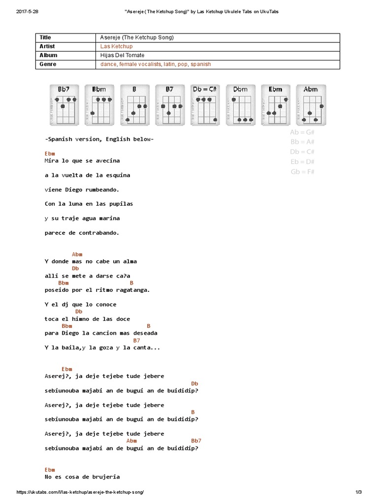Asereje (The Ketchup Song) | PDF | Musica Popular