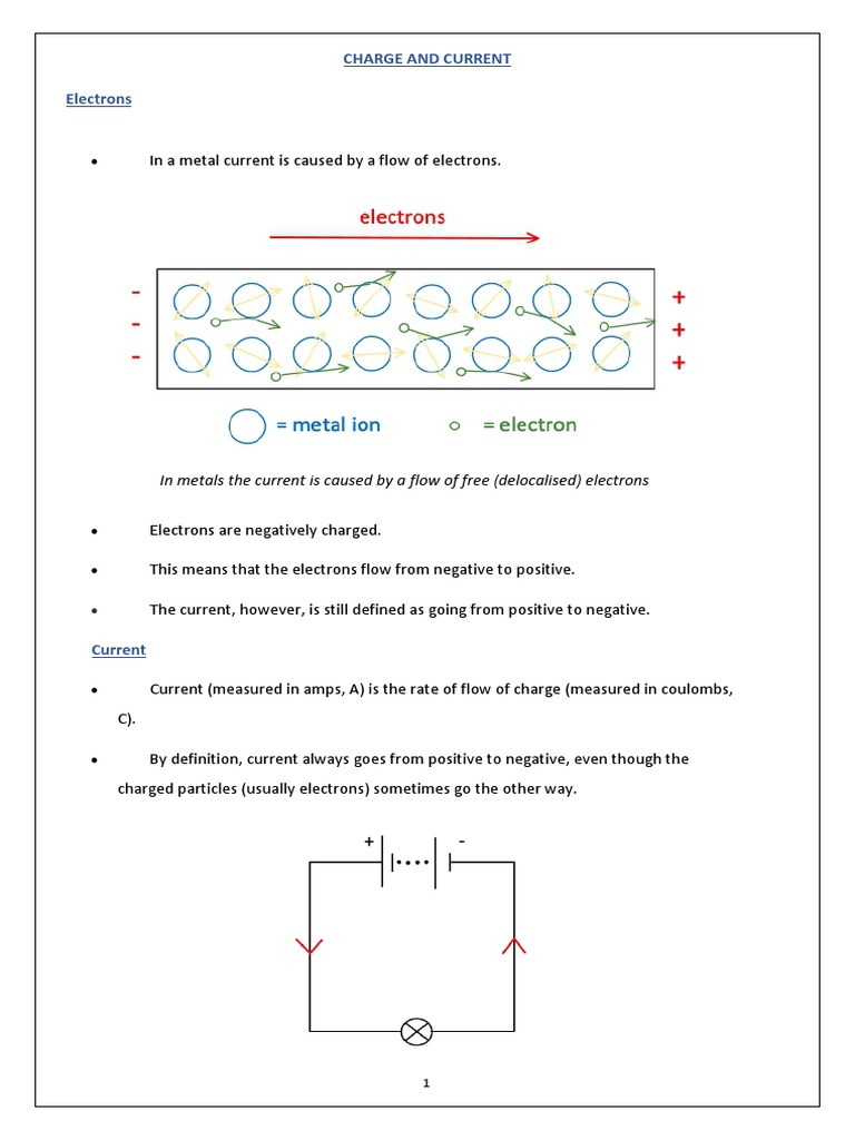 CHARGE AND CURRENT | PDF | Series And Parallel Circuits | Voltage