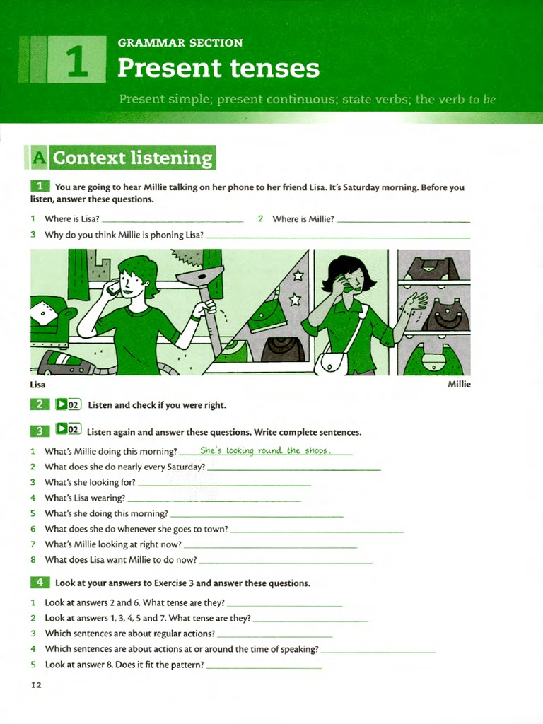 Unit 1. Present Tenses | PDF | Grammatical Tense | Engineer