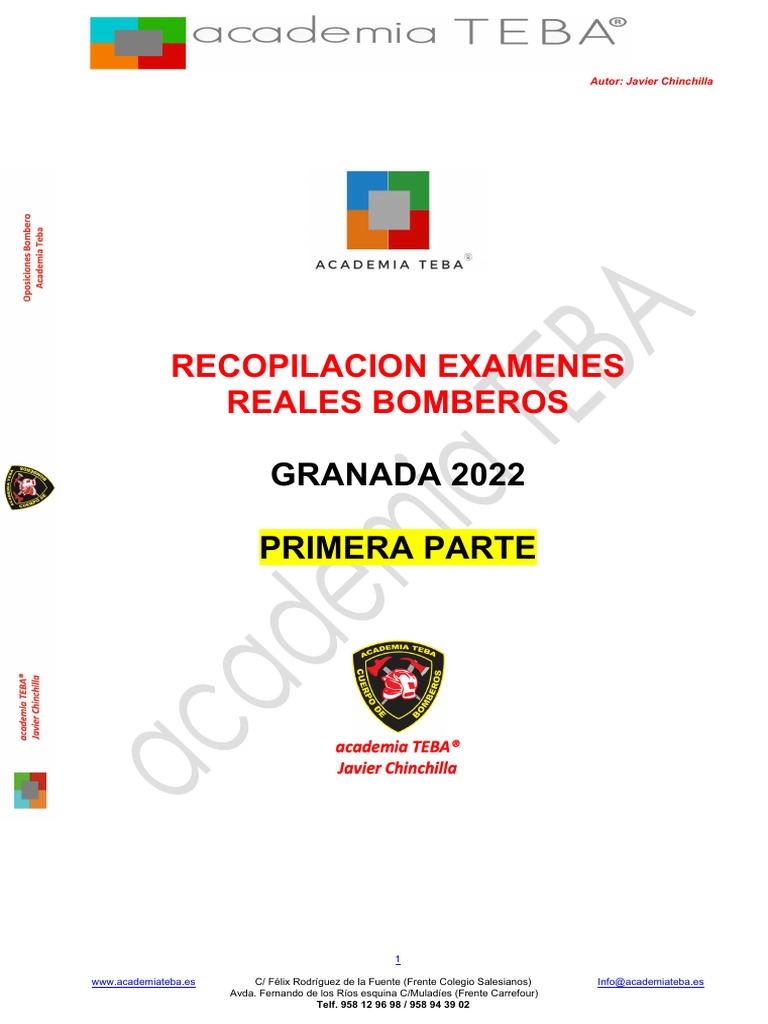 Exámenes Reales Bomberos Granada 2022 | PDF | Agua | Ascensor