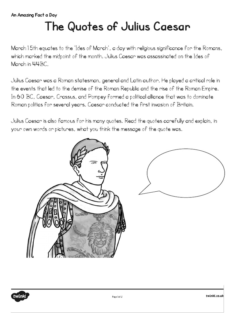 History and Quotes of Julius Caesar | PDF