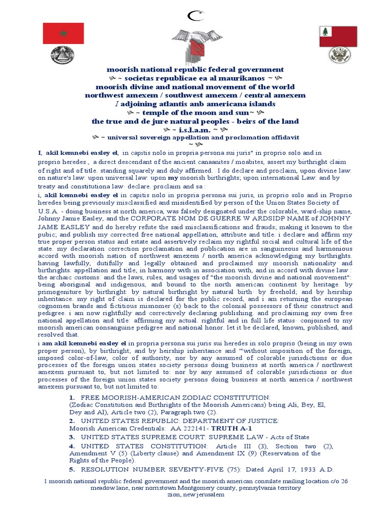 Blue Appellation Proclamtion Declaration Change Newly Nationalized ...