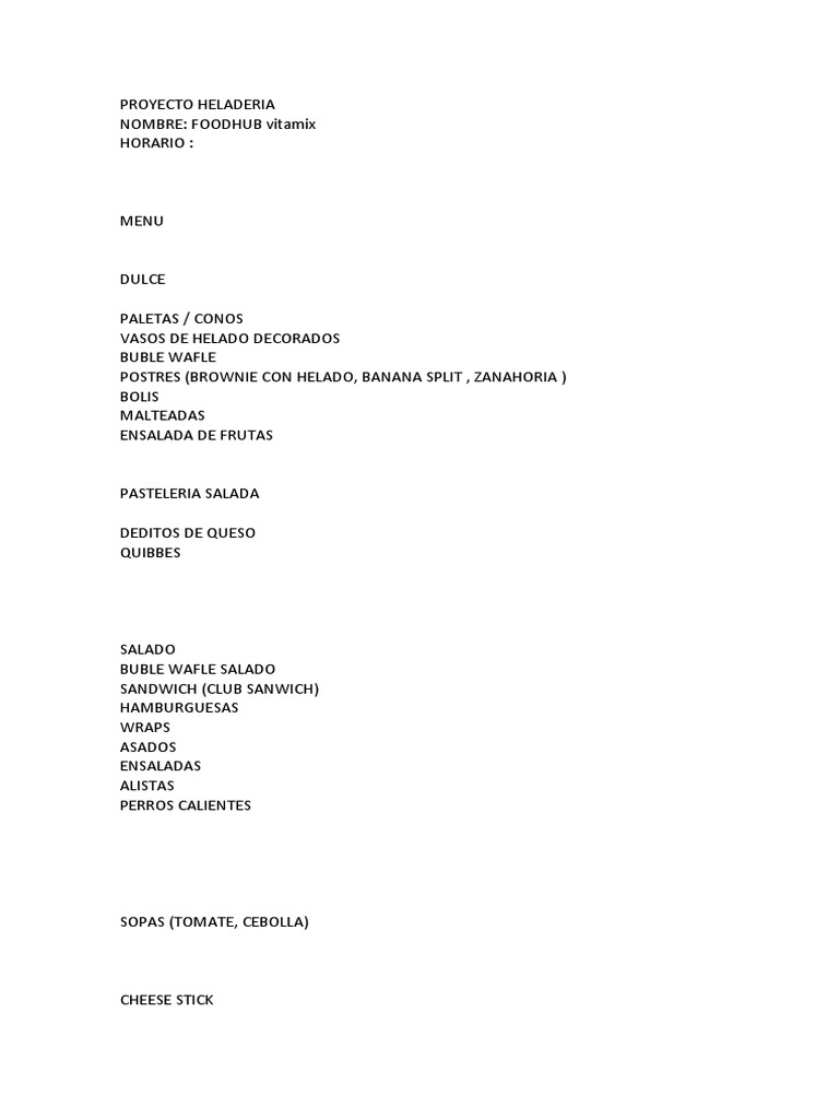 Proyecto Heladeria | PDF