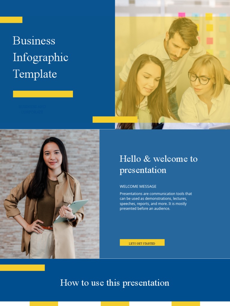 Blue and Yellow Business Infographic | PDF | Microsoft Power Point ...