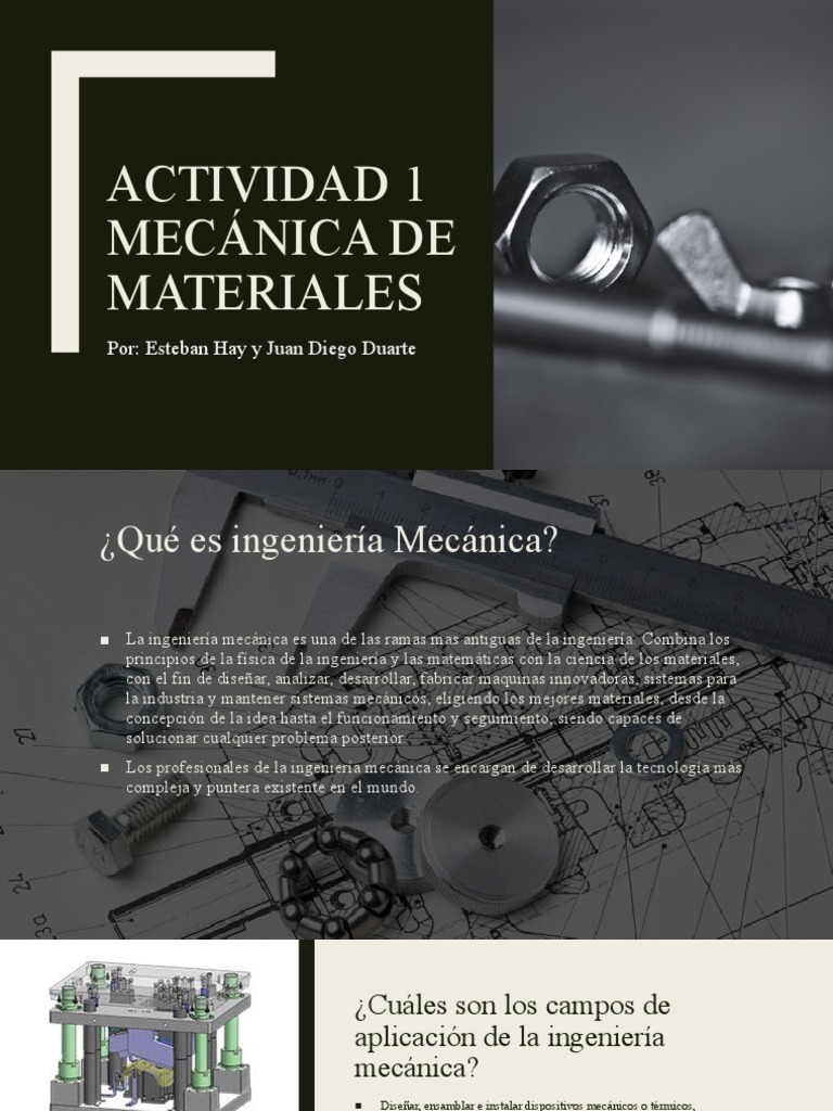 Introducción a la Mecánica de Materiales: conceptos básicos sobre ingeniería mecánica, tipos de ...