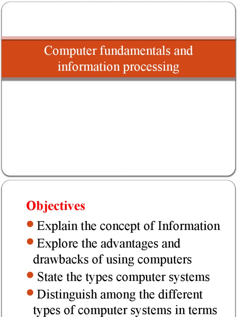 Computer Fundamentals and Information Processing | PDF | Business | Computers