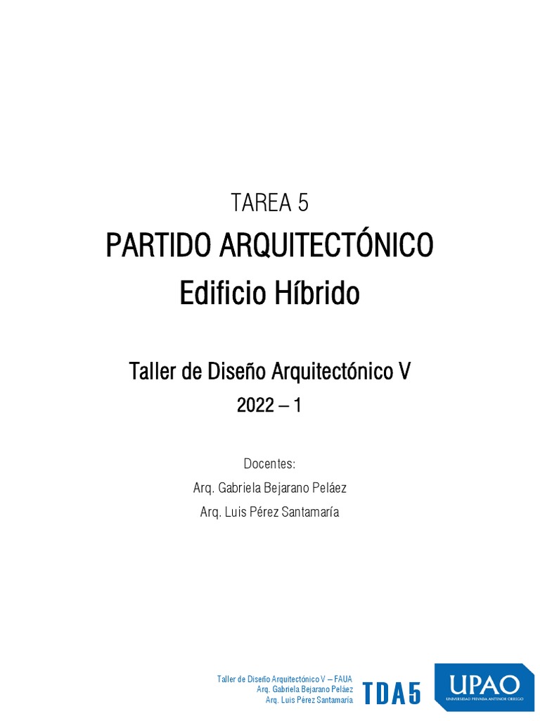 T5 - Partido Arquitectónico | PDF | Diseño