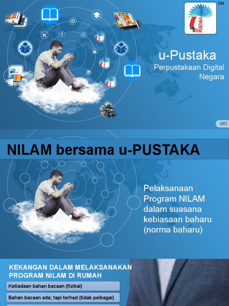 Slide Perkhidmatan Perpustakaan Digital U-Pustaka 2021 GPM | PDF