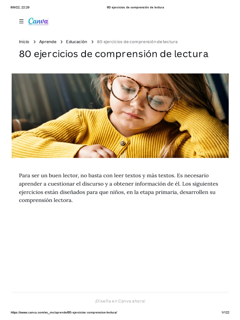 80 Ejercicios de Comprensión de Lectura | PDF | Comprensión lectora