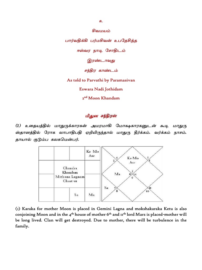 Qdoc - Tips - Eswara Nadi Moon Khandam Gemini Lagna | PDF | Planets In ...