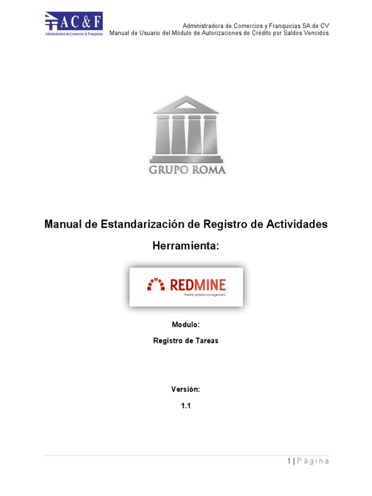 Manual de Estandarización Registro Tareas Redmine | PDF | Ingeniería de ... Manual de Estandarización Registro Tareas Redmine | PDF | Ingeniería de ...