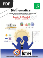 Math 6 - q1 - w6 - Multi-Step Problem Solving Involving Word Problem | PDF | Subtraction ...