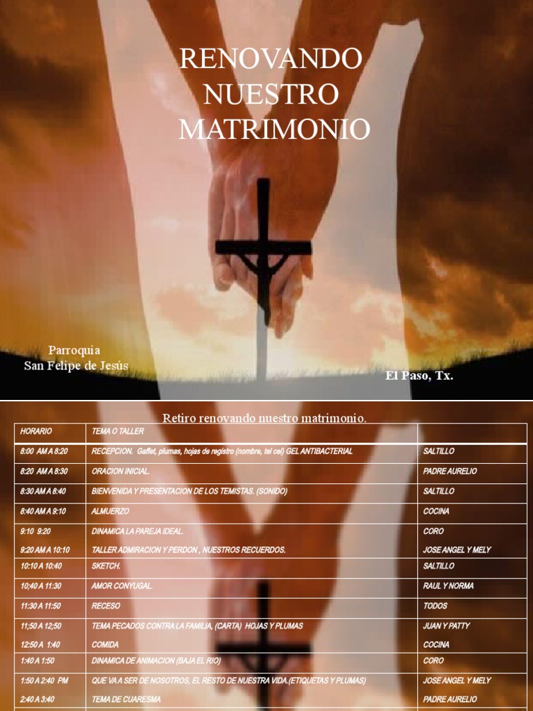 Retiro Matrimonial en El Paso, TX | PDF | Amor