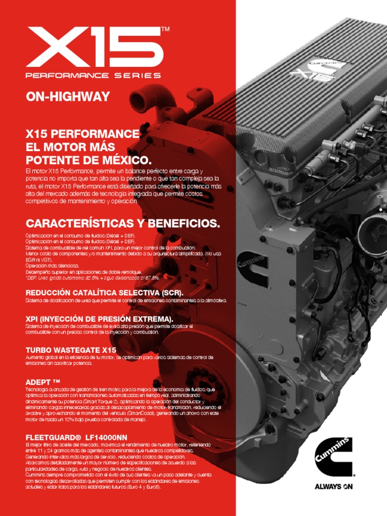 X15 Performance | PDF | Inyección de combustible | Motor diesel
