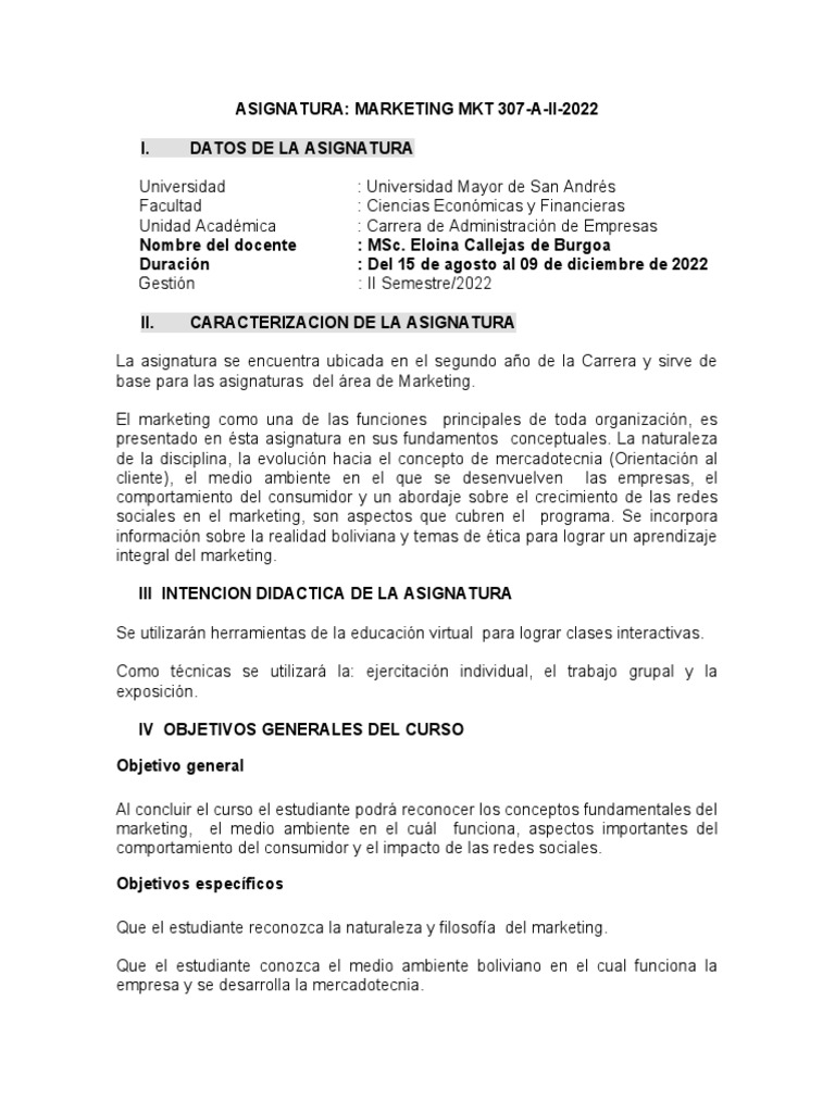 Programa de Marketing | PDF | Marketing | Comportamiento