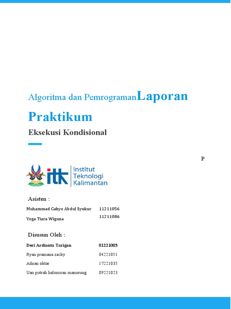 Laporan Praktikum: Algoritma Dan Pemrograman | PDF