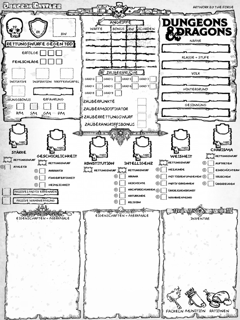 DB DnD5 Charakterbogen | PDF