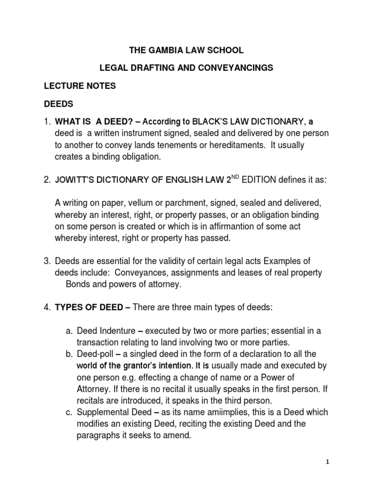 Introduction To - DEEDS | PDF | Deed | Signature