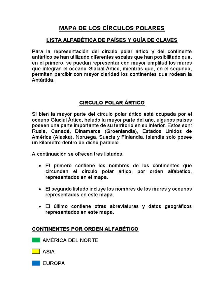 Mapa Politico de Polos | PDF | Ártico | Antártida