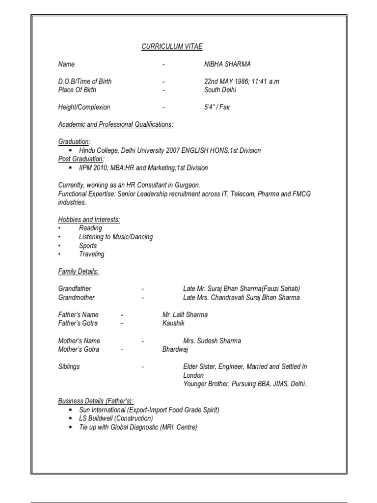 NS Curriculum Vitae | PDF