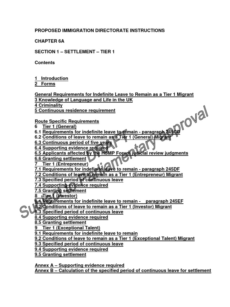 t1 Settlement Draft | PDF | Immigration | Government