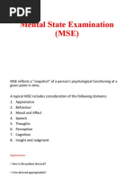 Mental Status Exam (MSE) - PsychDB | PDF | Hallucination | Delusion