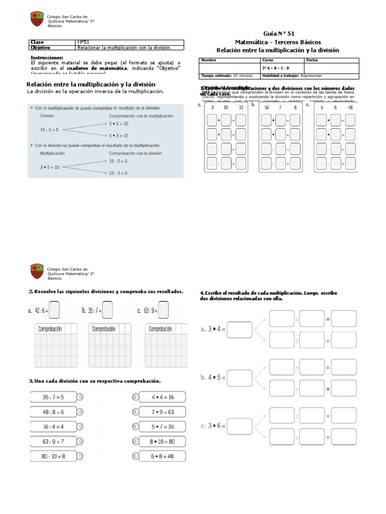 M3 Semana 26 Actividad 2. Relacion Entre La Multiplicacion y La ...