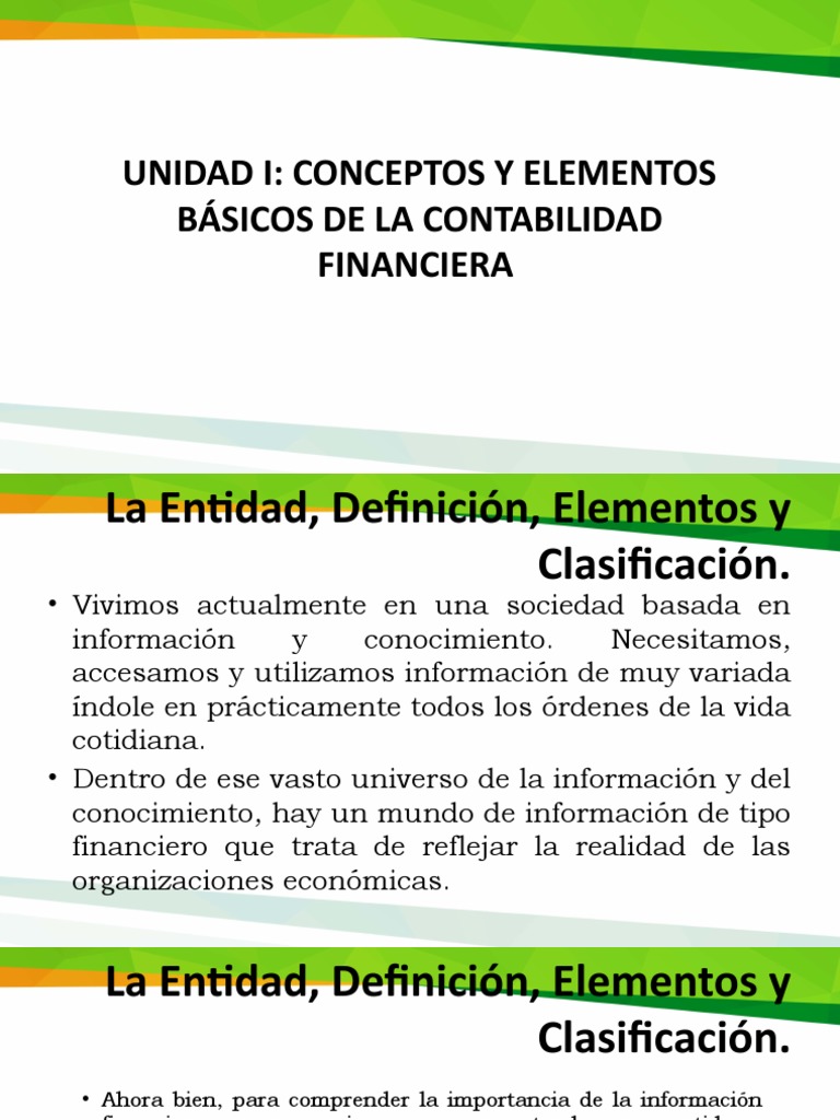 Unidad 1 Conceptos Básicos Contabilidad | PDF | Contabilidad | Estado ...