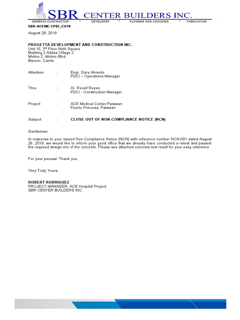 C078-Non Compliance Notice | PDF