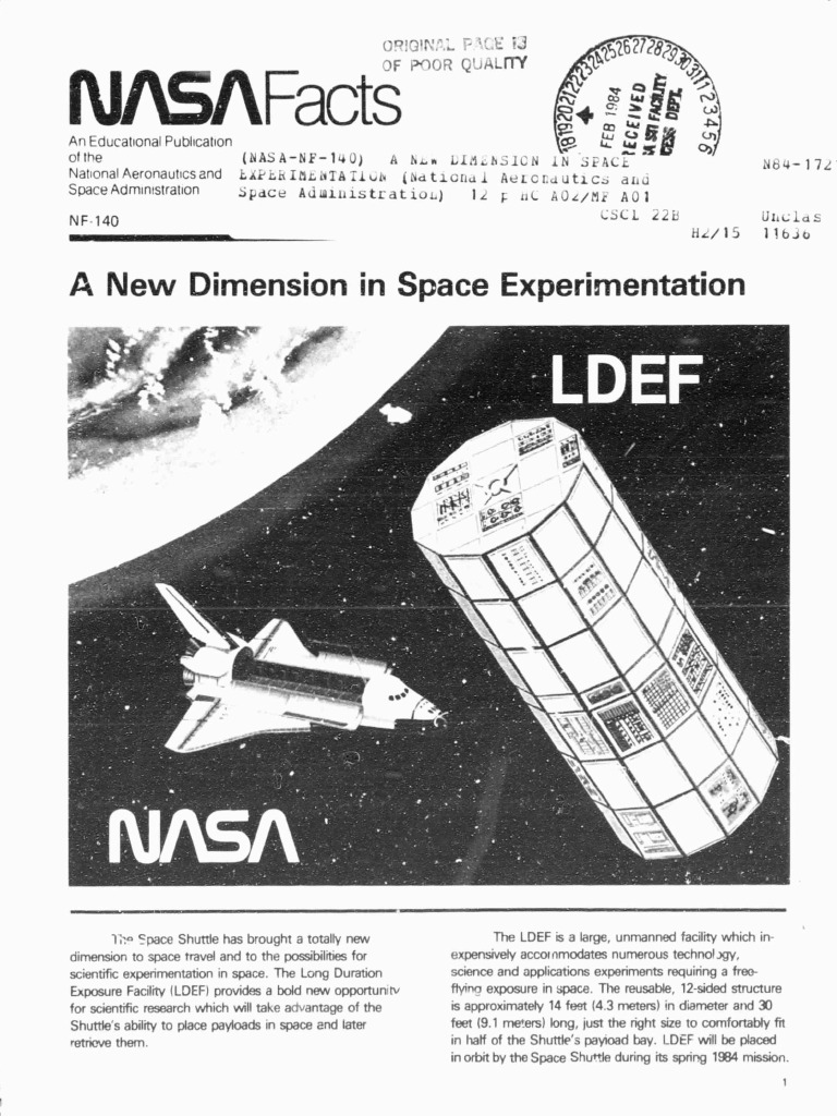 NASA Facts A New Dimension in Space Experimentation | PDF | Outer Space ...