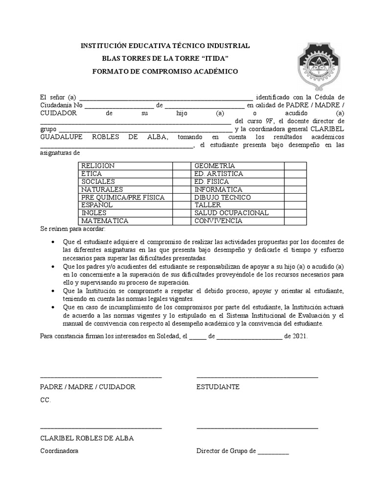 Formato 6 A 9 2021 | PDF