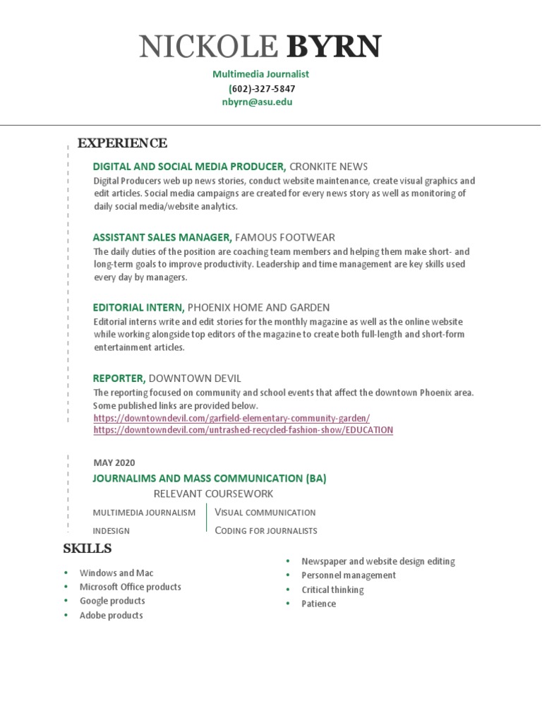 Resume 2022 | PDF