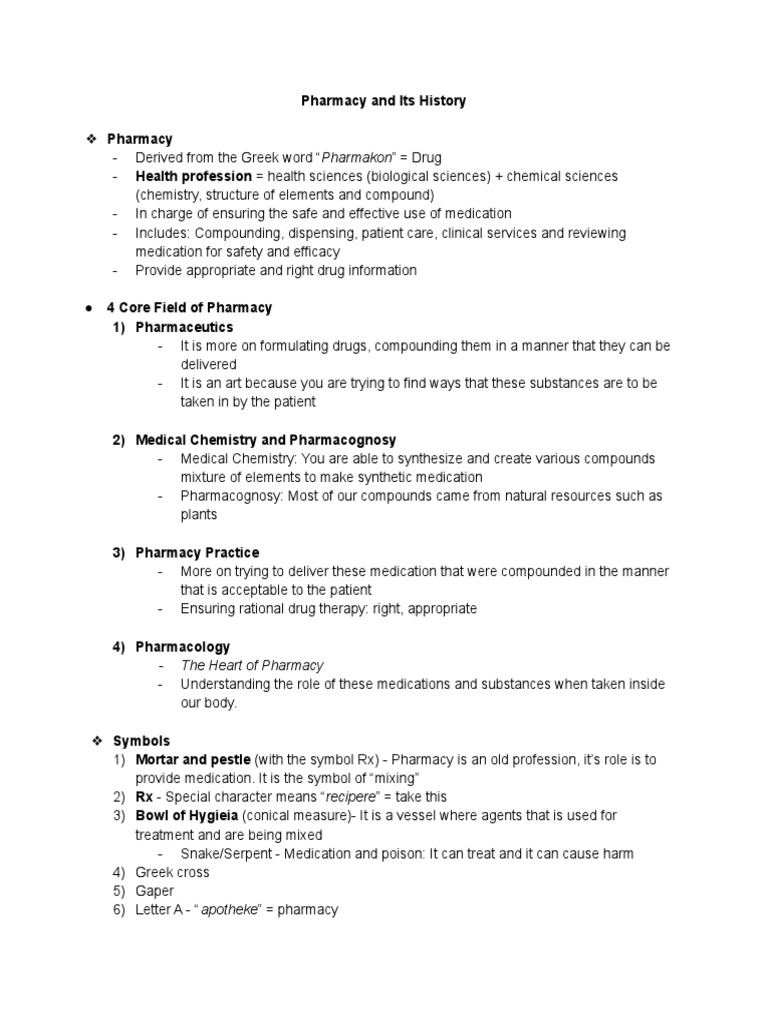 Perspective in Pharmacy Lesson 1 | PDF | Pharmacy | Pharmaceutical Sciences