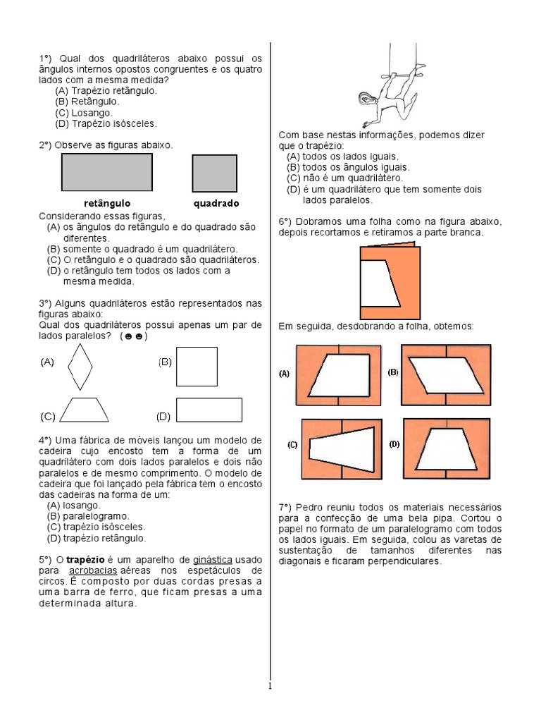 Descritor 4 9c2ba Ano Mat Parte 1 | PDF | Geometria | Formas geométricas