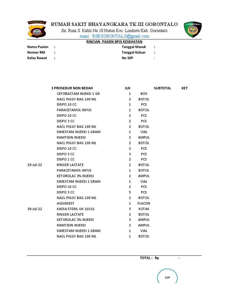 Rincian Pembayaran BPJS | PDF