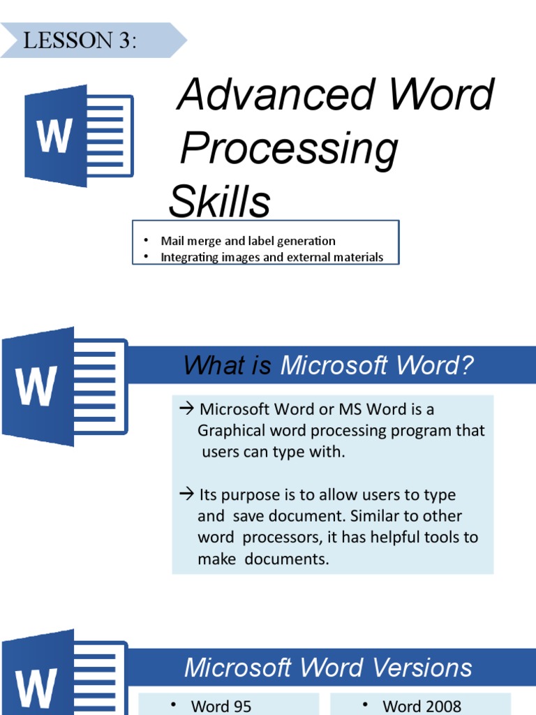 Advanced Word Processing Skills | PDF | Microsoft Word | Software Advanced Word Processing Skills | PDF | Microsoft Word | Software