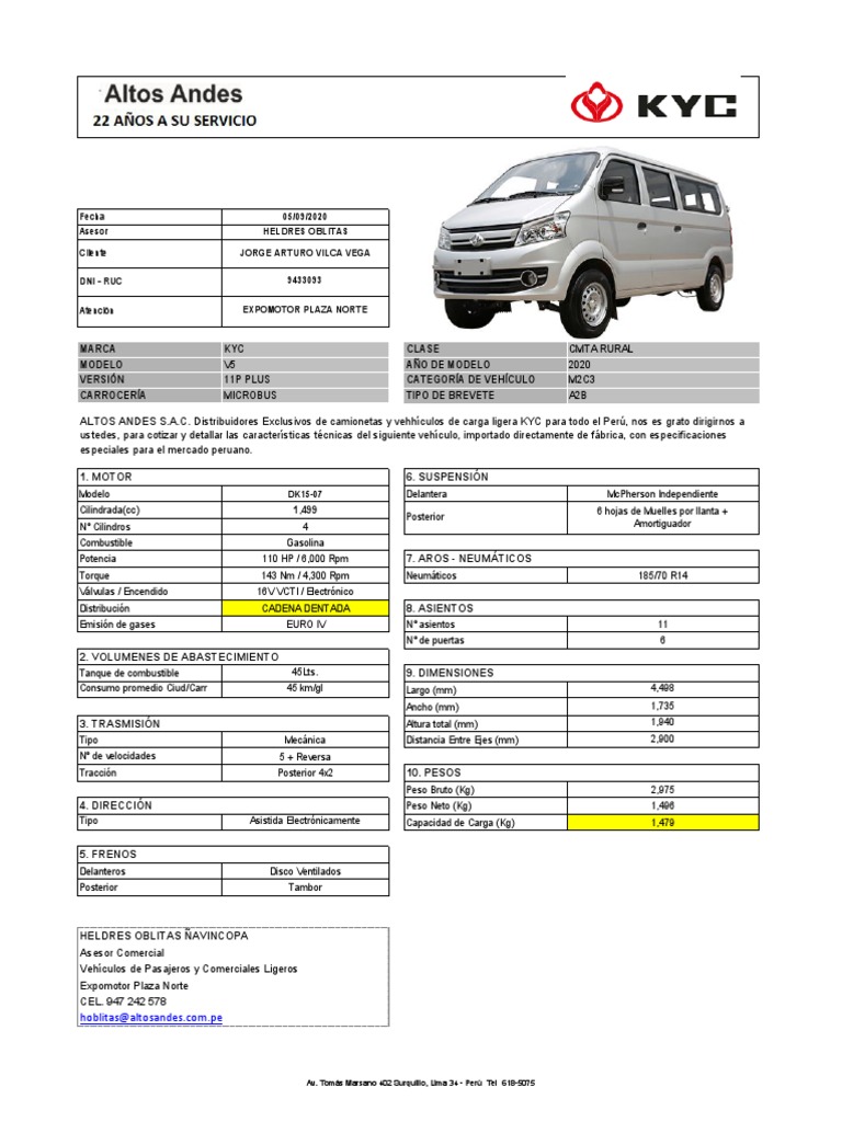 KYC V5 11P PLUS - Septiembre 2020 - Jorge Vilca | PDF | Lima ...