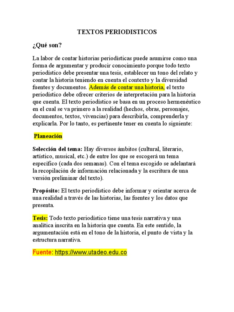 Textos Periodisticos | PDF | Hermenéutica | Narrativa