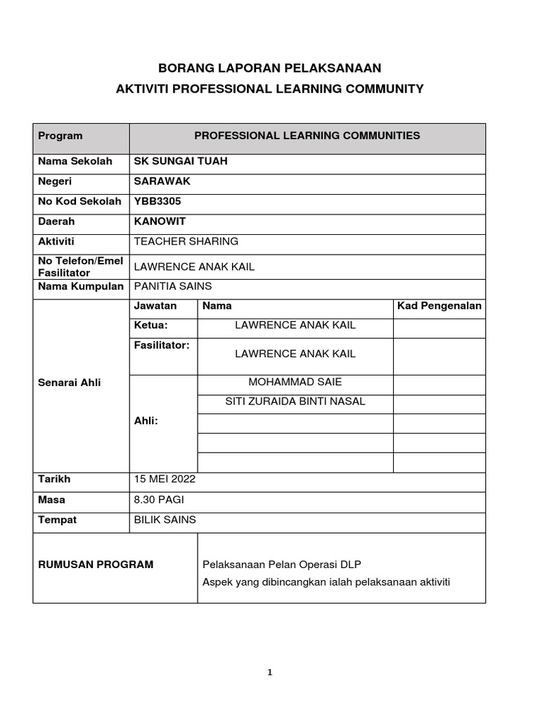 Laporan PLC SAINS KITARAN 1 | PDF