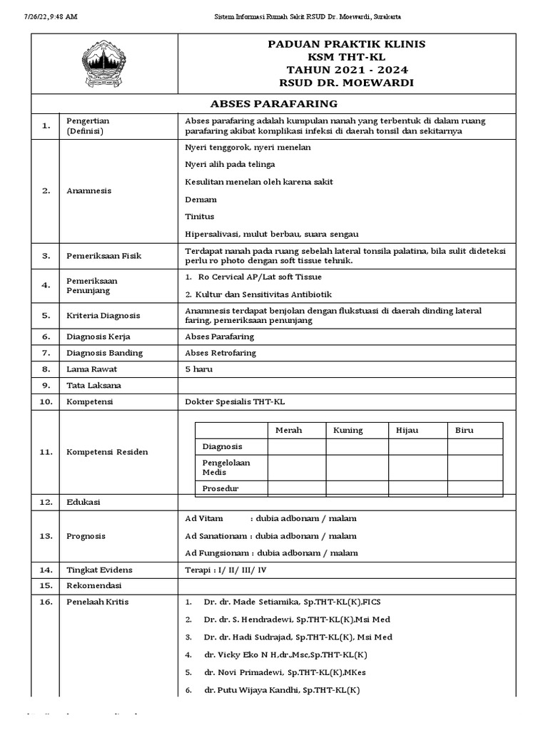 Abses Parafaring | PDF