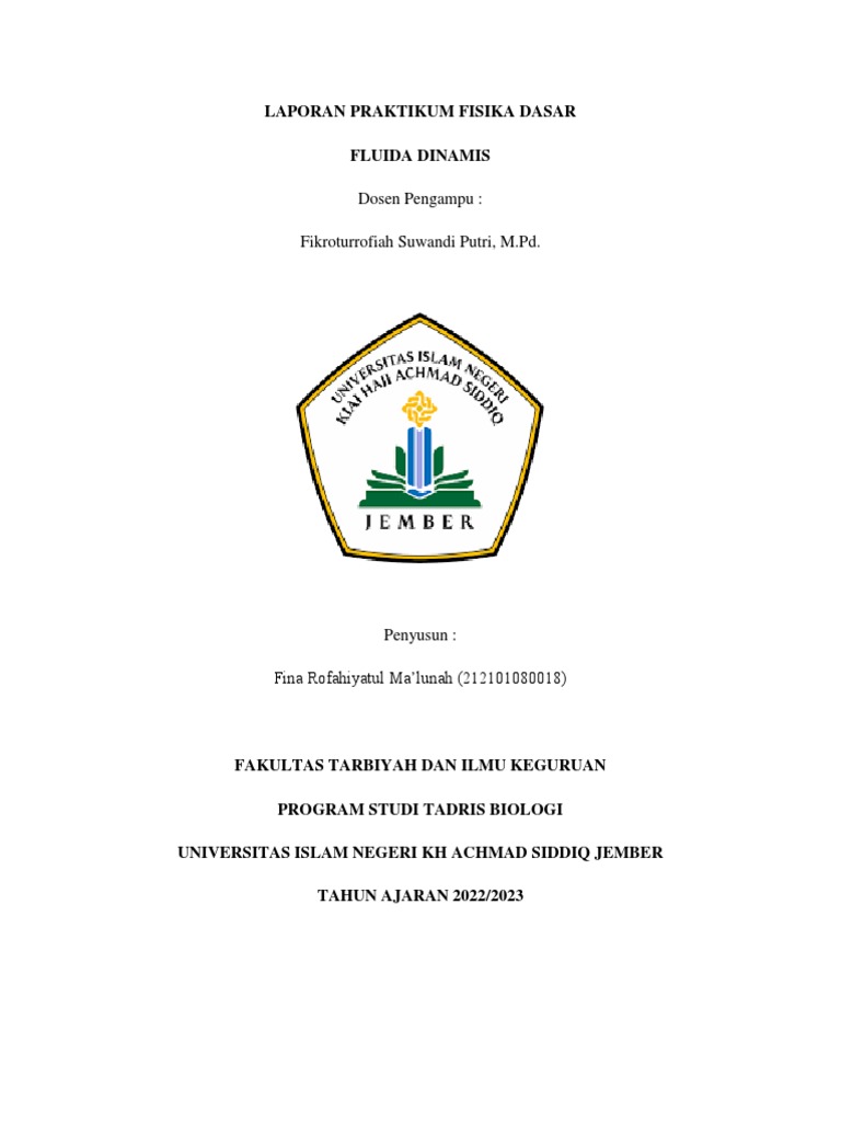 Laprak Fisika Dasar - Fluida Dinamis | PDF