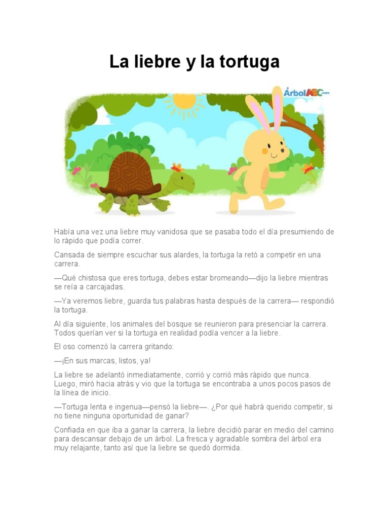 La Liebre y La Tortuga | PDF