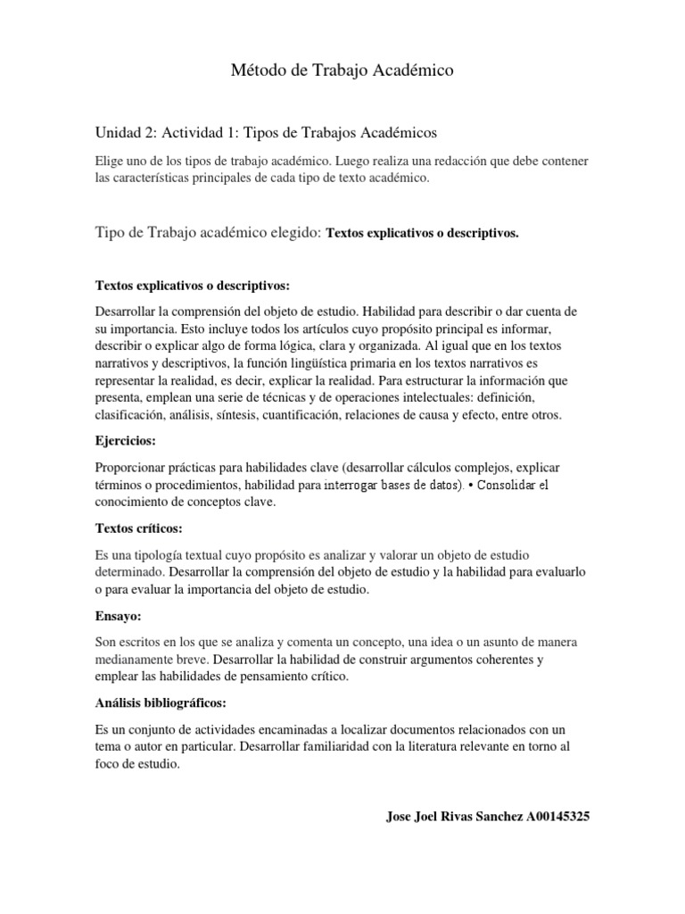 Guía de Trabajos Académicos | PDF | Análisis | Teoría