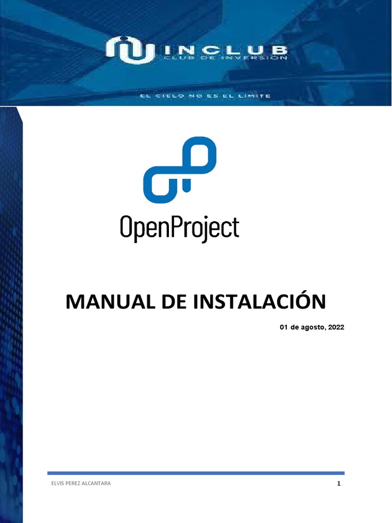 Manual Instalacion OpenProject | PDF | Mi sql | Apoyo