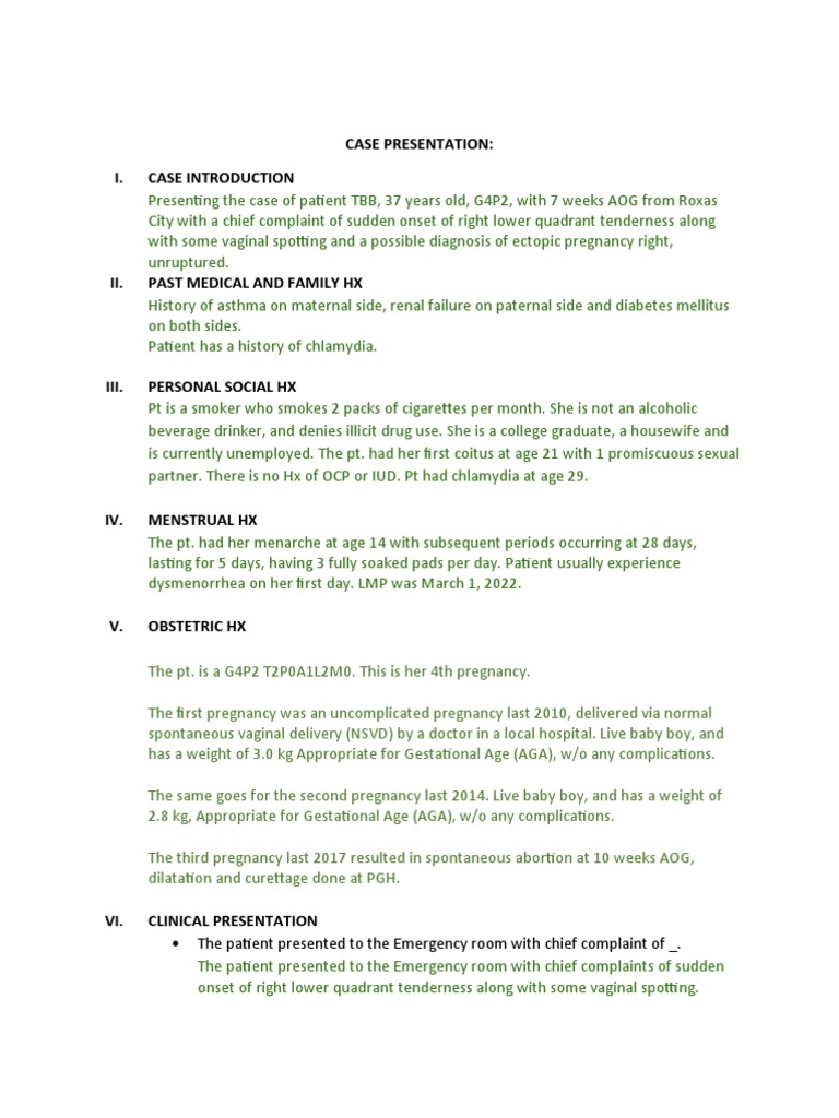 Case-Presentation Final Nagd Ni Shet | PDF | Pregnancy | Clinical Medicine