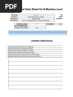 Egma Score Sheet | PDF | Learning | Behavior Modification