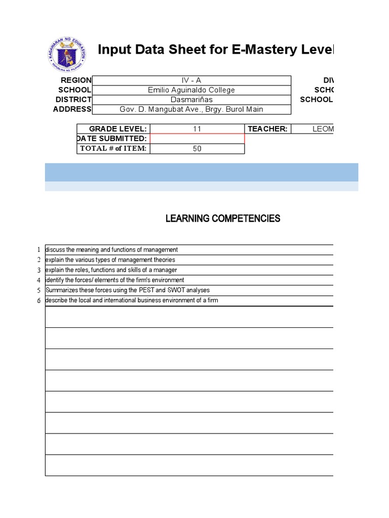 Modified Electronic TOS v.1.0 - (Protected Version 150 Students) | PDF ...