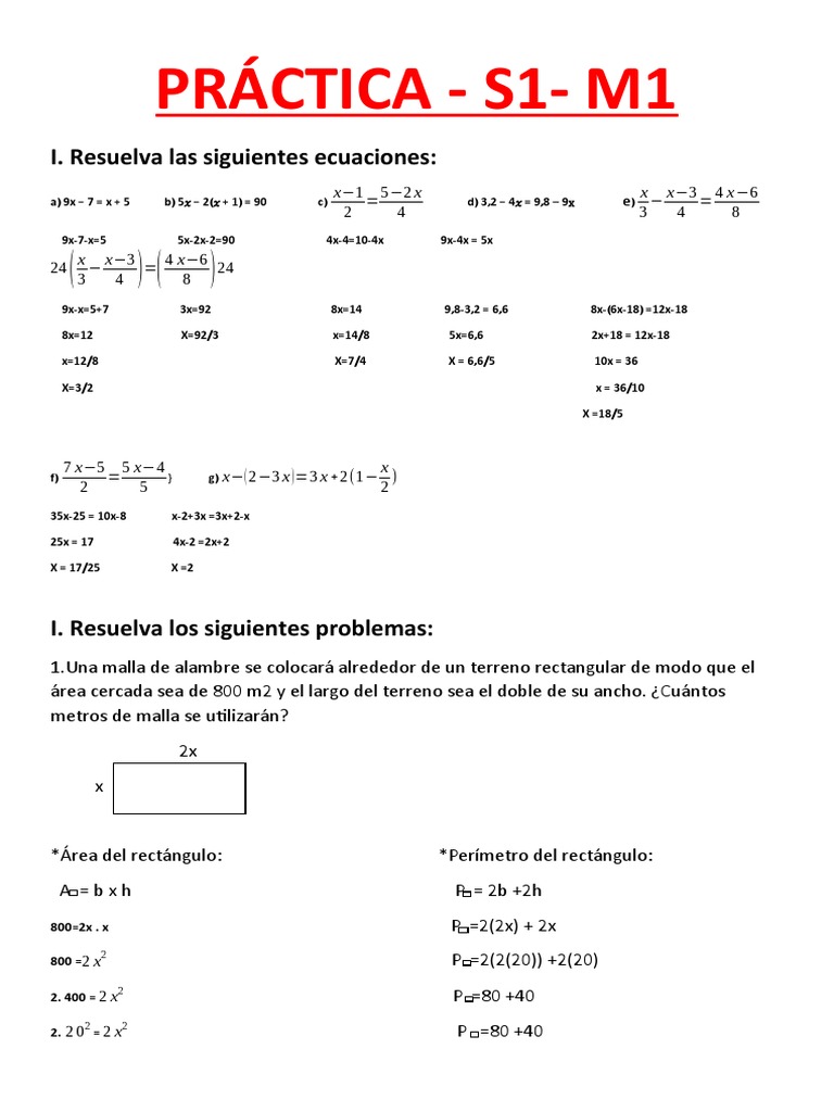 Práctica Grupal de Mate | PDF | Álgebra | Matemática Elemental